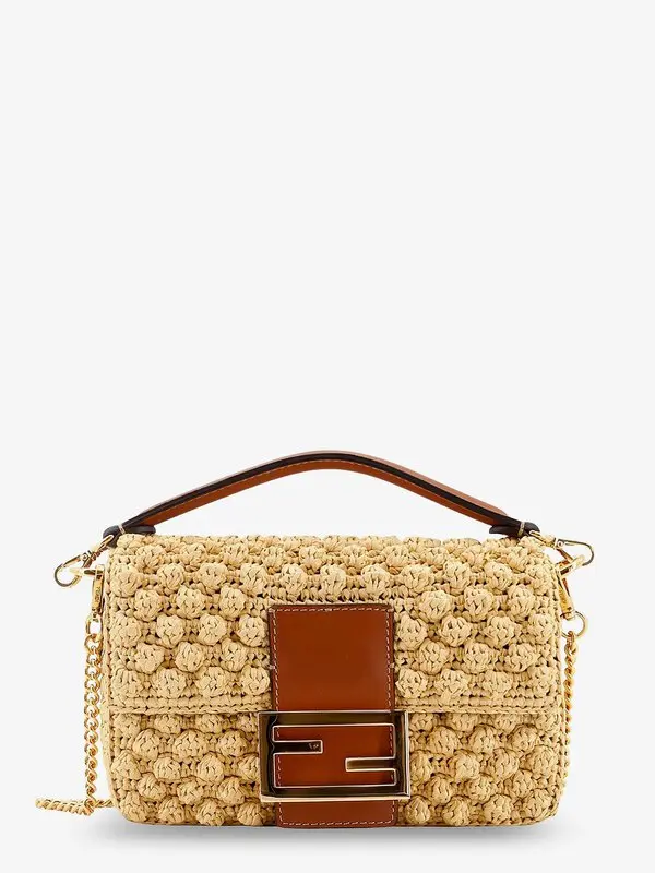 Fendi Baguette® Mini Raffia Crossbody Bag