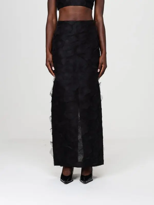 Max Mara Textured Maxi Skirt - Black