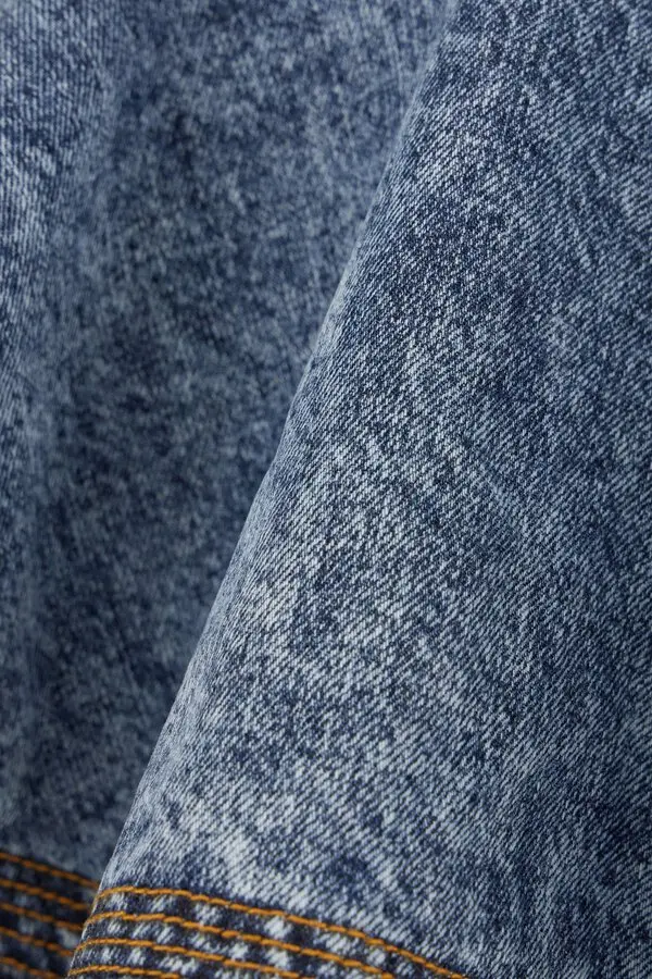 Alaïa Zip-up Peplum Denim Top
