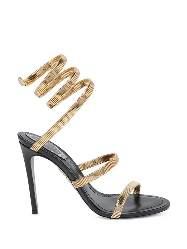 Rene Caovilla Diana Thong Sandals With Rhinestones - Multicolor