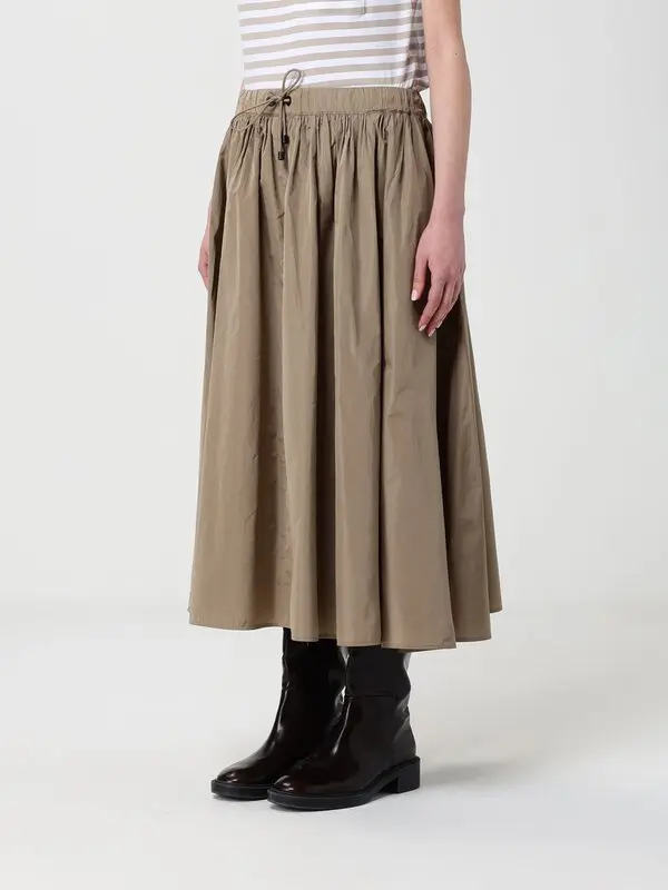 Max Mara Gathered Midi Skirt - Brown