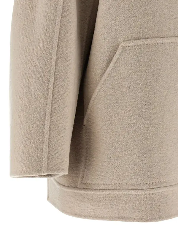 Max Mara Gradi Double Hand-stitched Cashmere Coat - Cream