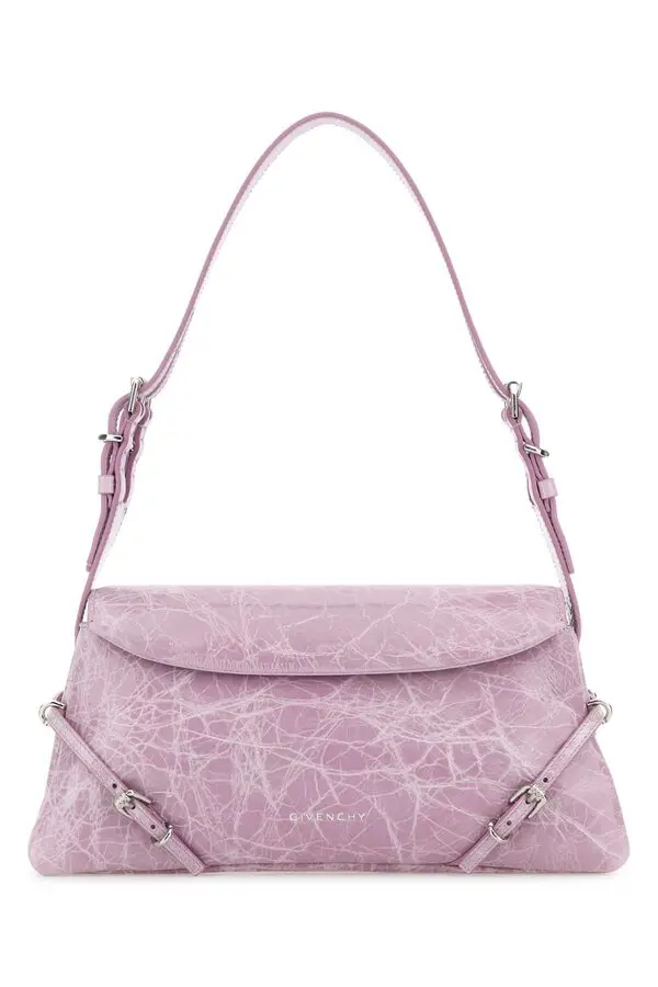 Givenchy Lilac Leather Shoulder Bag - Pink