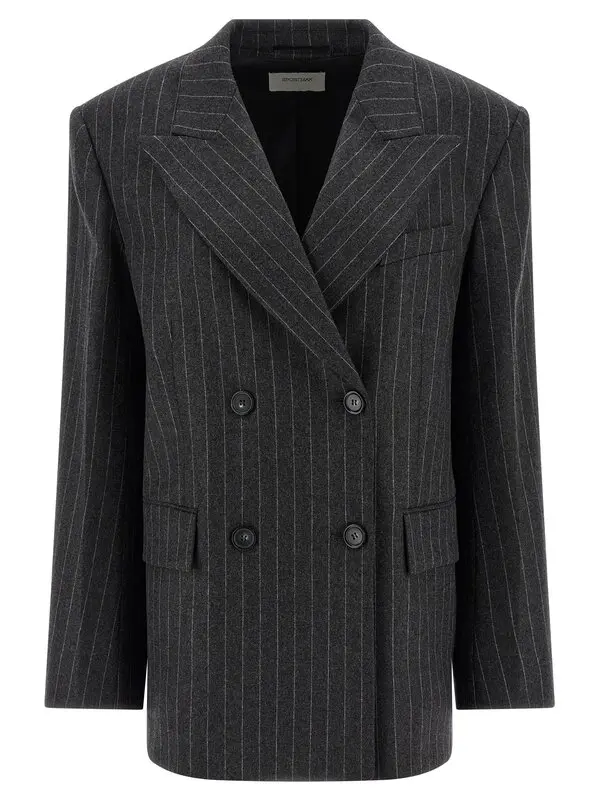 Sportmax Belford1234 Double-breasted Wool Blend Blazer