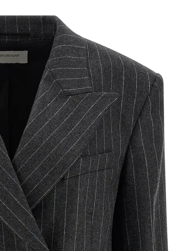 Sportmax Belford1234 Double-breasted Wool Blend Blazer