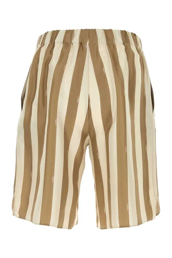 Fendi Printed Silk Bermuda Shorts - Multicolor