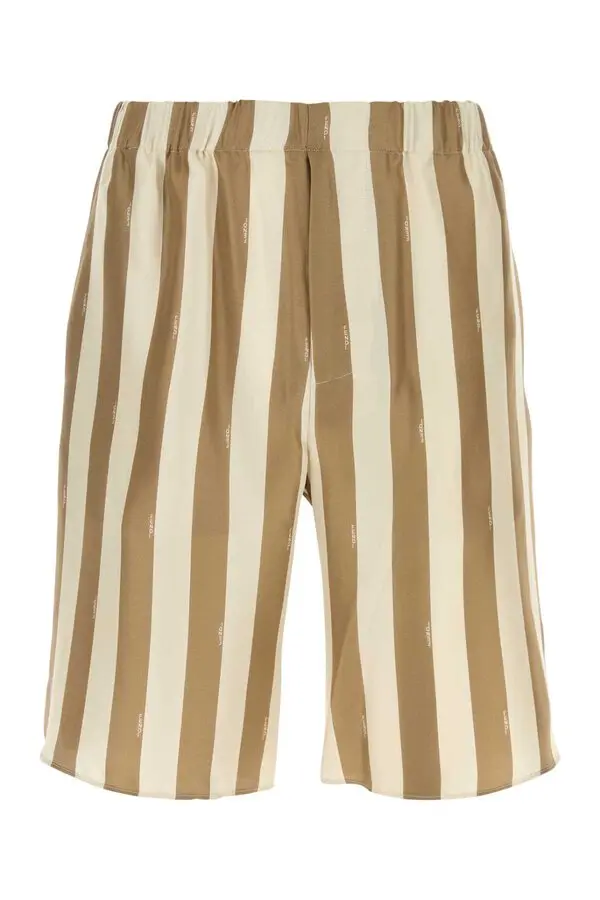 Fendi Printed Silk Bermuda Shorts - Multicolor