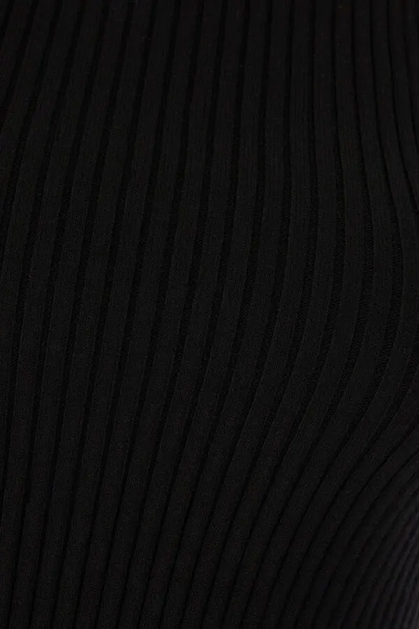 COURREGES Ribbed High Neck Top - Multicolor