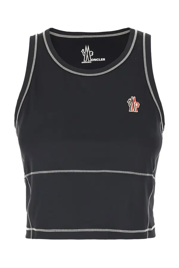 Moncler Cropped Top With Contrast Stitching