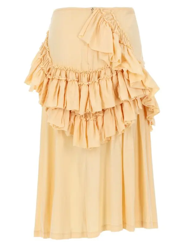 Dries Van Noten Drapped Skirt With Ruffles