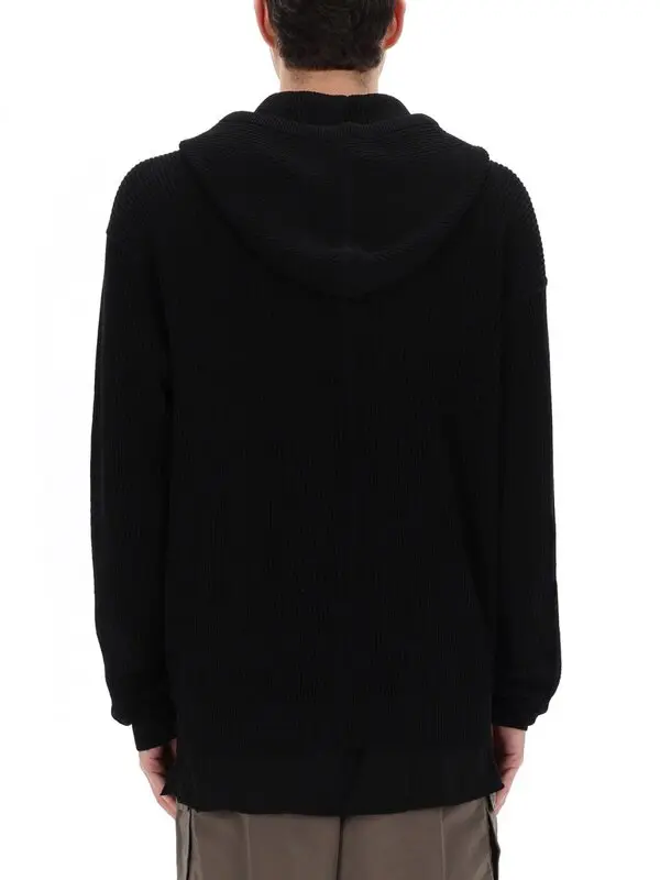 Rick Owens Zipper Hooded Shirt - Black