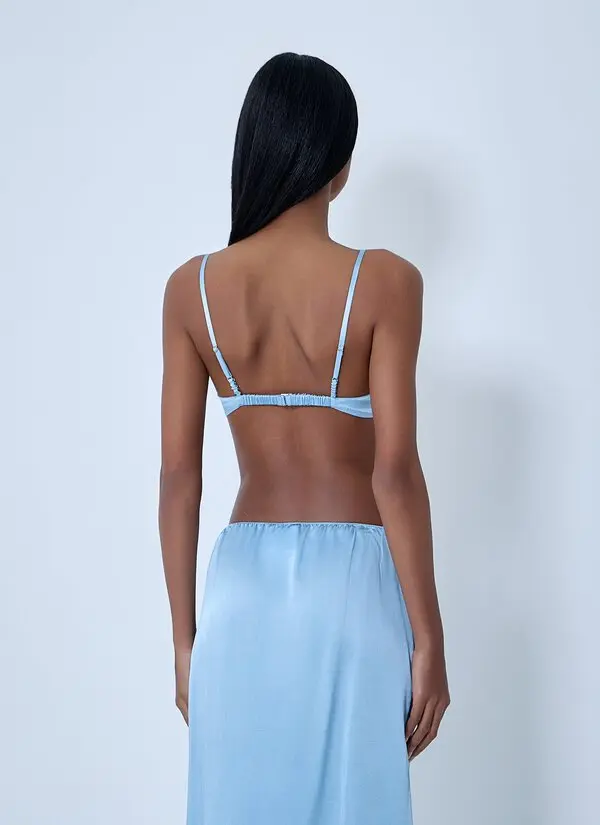 Prada Silk Bralette - Gray