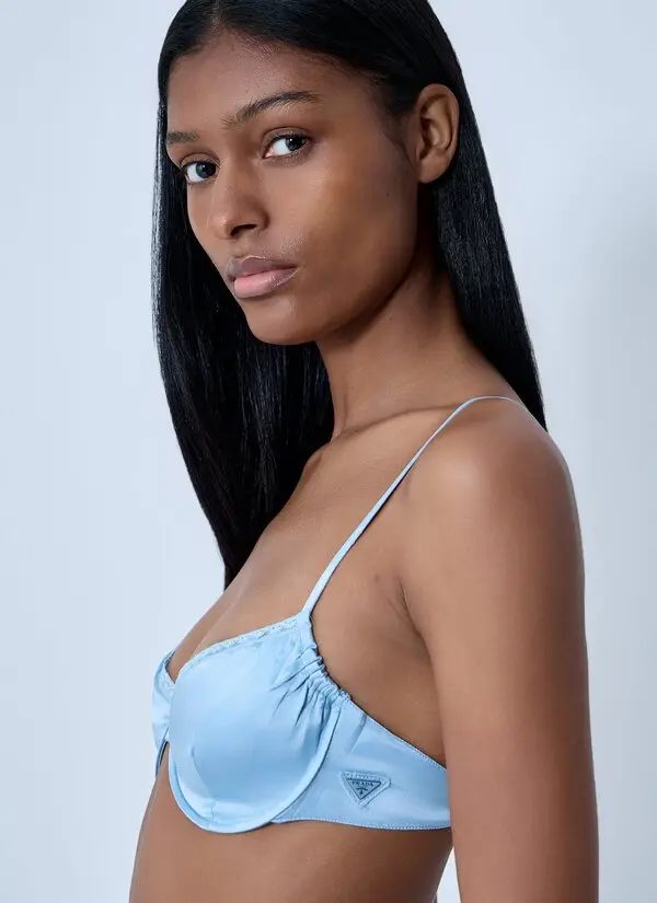 Prada Silk Bralette - Gray