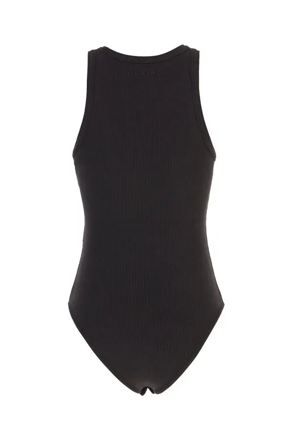 Alaïa Ribbed Racerback Bodysuit
