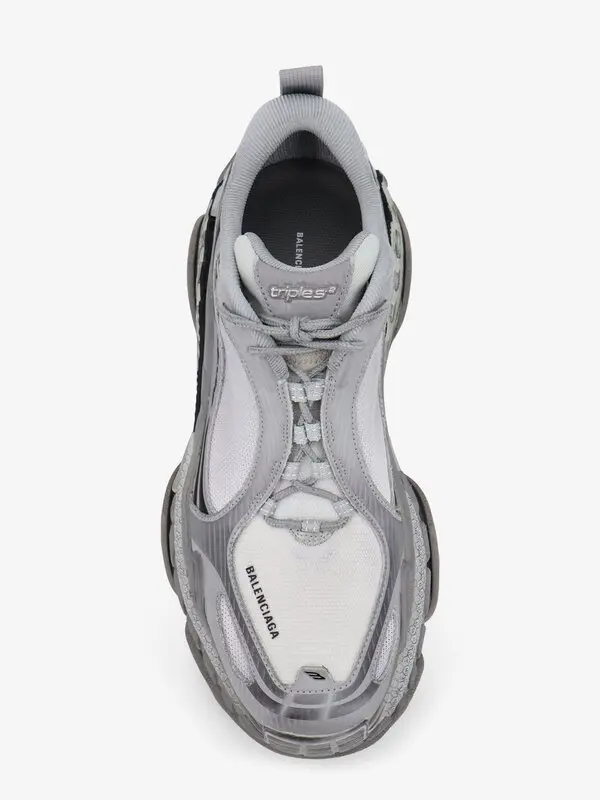 Balenciaga Triple S Gradient Mesh And Nylon Insert Sneakers With Distressed Effect - Multicolor