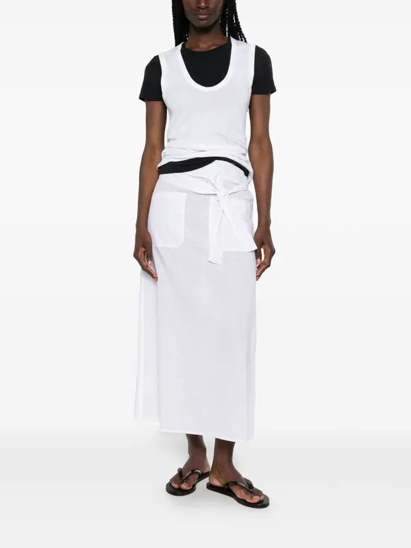 TOTEME Linen And Cotton Blend A-line Skirt - Multicolor