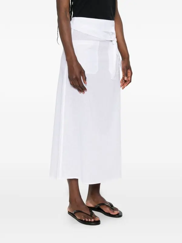 TOTEME Linen And Cotton Blend A-line Skirt - Multicolor