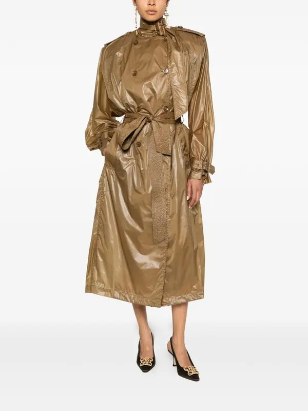 Saint Laurent Nylon Trench Coat - Multicolor