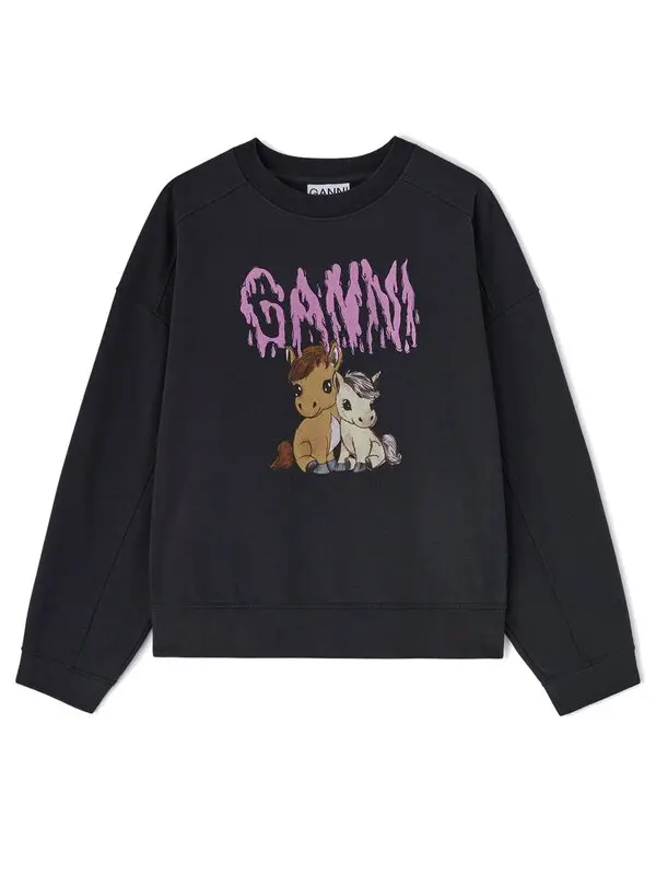 GANNI Islands" Cotton Sweatshirt - Multicolor