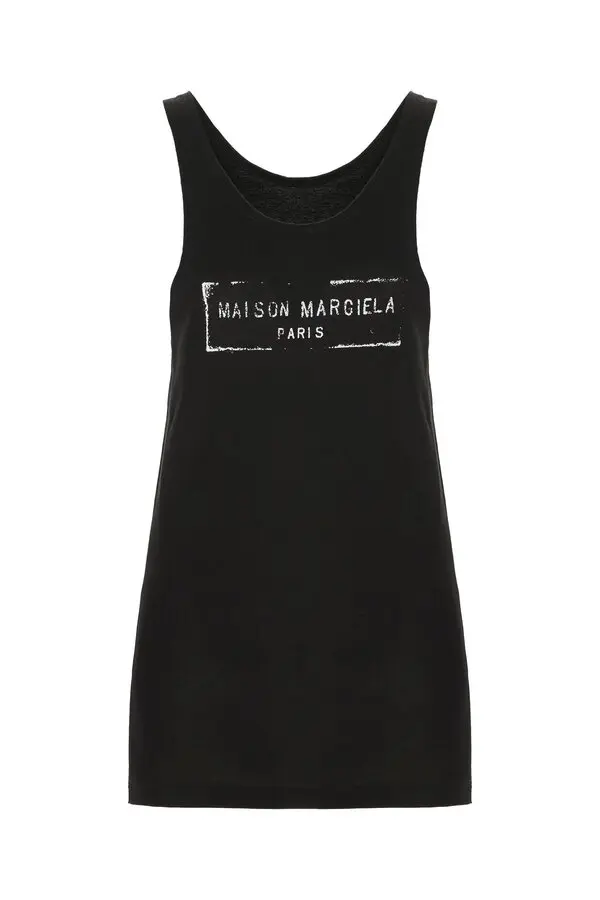 MAISON MARGIELA Black Sleeveless Top - Multicolor