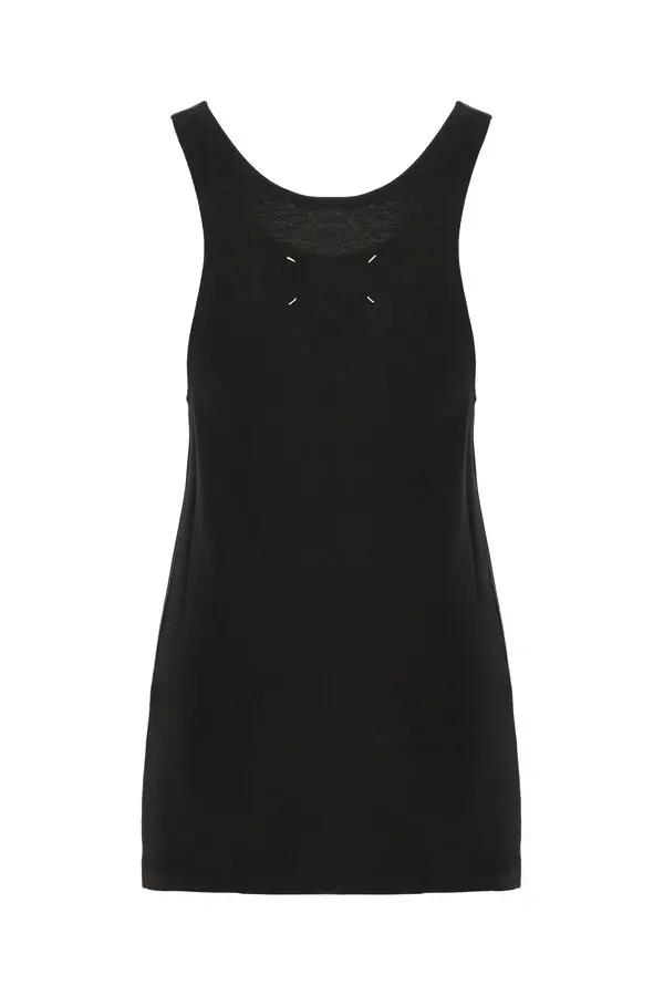 MAISON MARGIELA Black Sleeveless Top - Multicolor