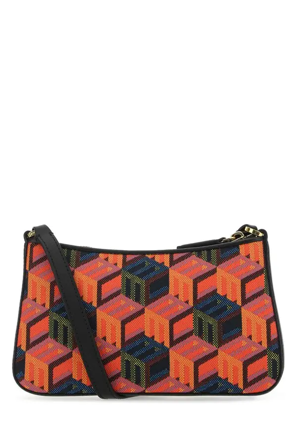Mcm Embroidered Fabric Rockstar Crossbody Bag