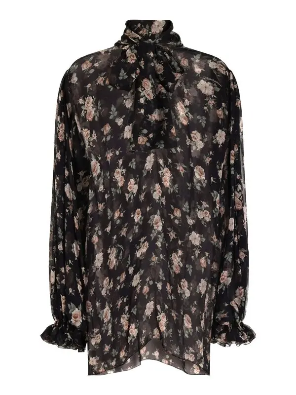 Dolce & Gabbana Printed Silk Blouse - Multicolor