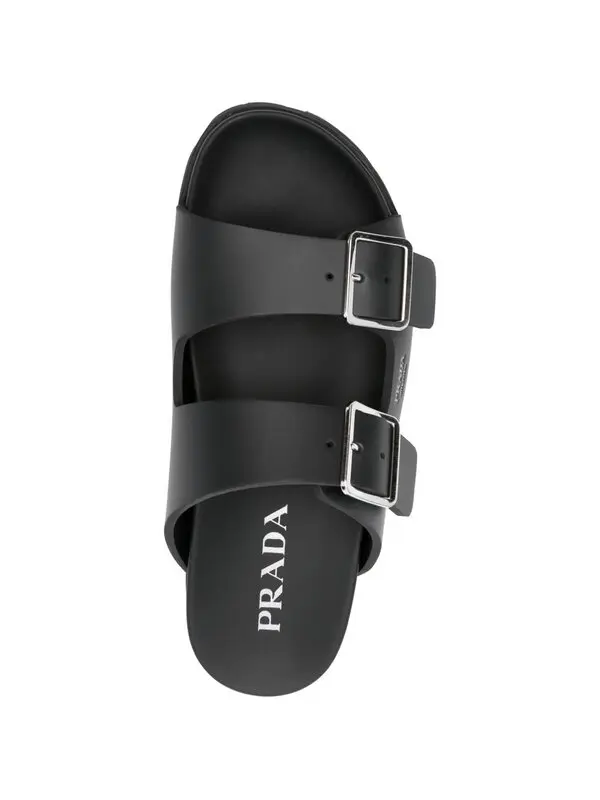 Prada Flat Sandals With Buckle Fastening