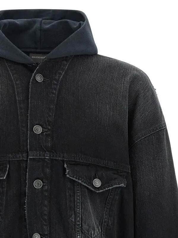 Balenciaga Hybrid Denim Hoodie Jacket
