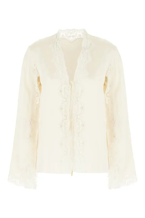 Alberta Ferretti Lace Trimmed Jacket - Multicolor