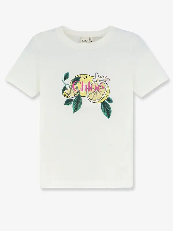 Chloé Cotton T-shirt With Logo Print - Multicolor