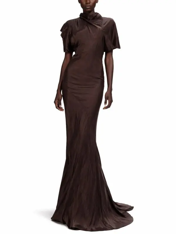 Rick Owens Long Gown Dress - Brown
