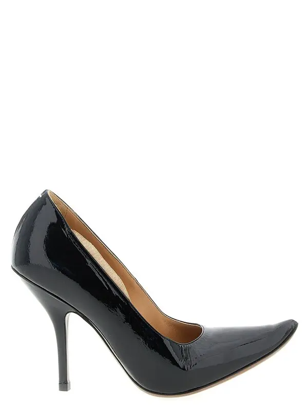 MAISON MARGIELA Glossy Patent Goat Leather "loved To Death" Pumps - Black
