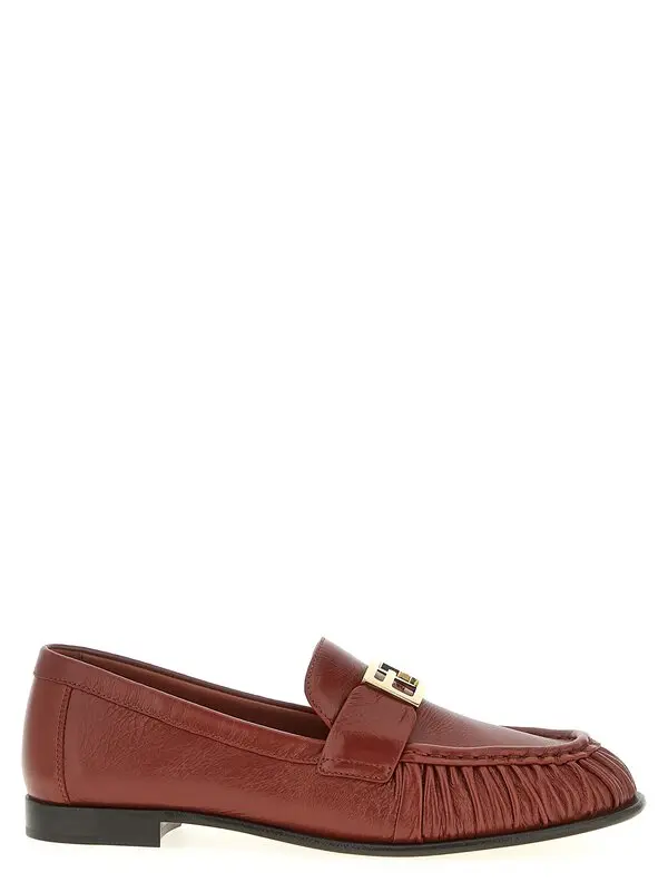 Fendi Baguette Nappa Loafers - Brown