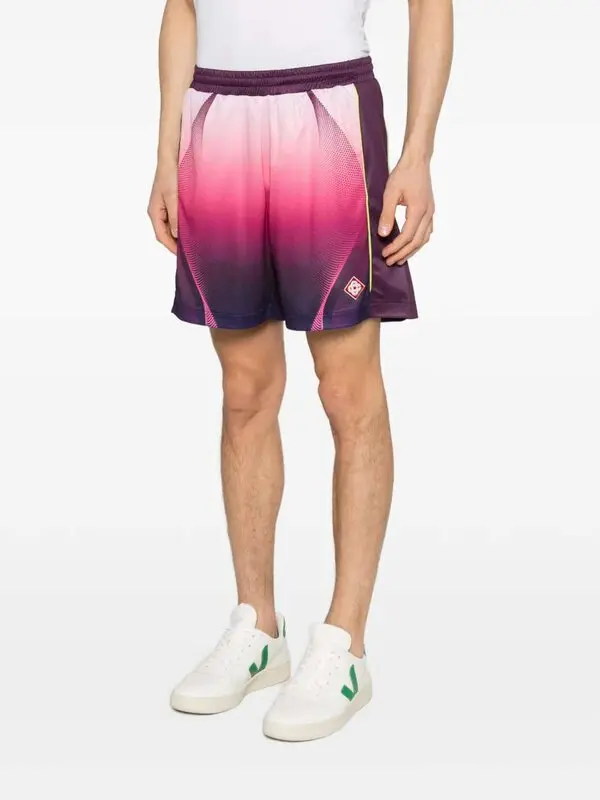 Casablanca Aubergine Faded Logo Shorts