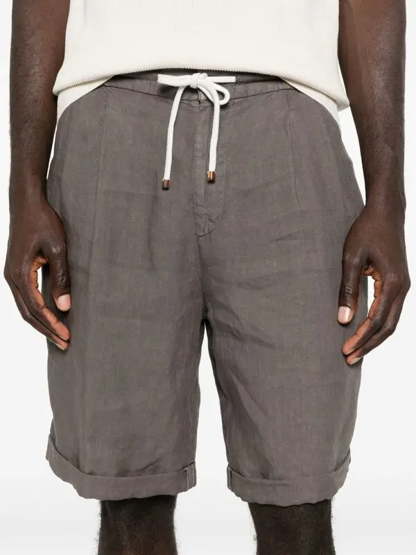 Brunello Cucinelli Linen Bermuda Shorts - Multicolor