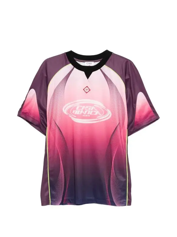 Casablanca Aubergine Gradient Short-sleeve T-shirt