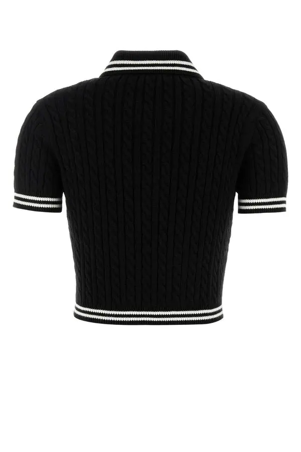 Alessandra Rich Cropped Polo Shirt