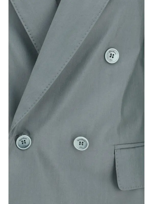 Max Mara Mxmalbata Blazer In Wool And Silk - Green