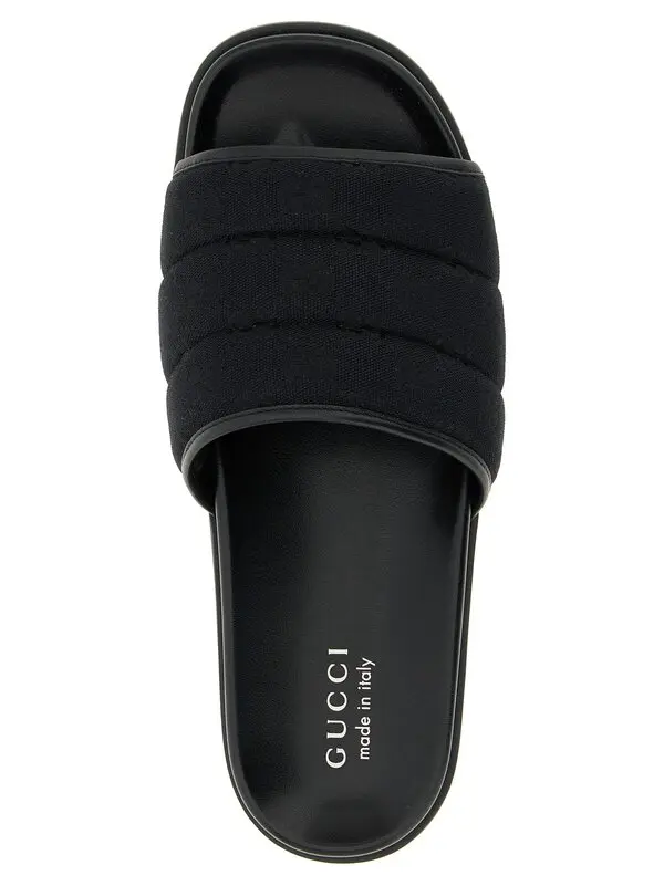Gucci Padded Gg Fabric Slides
