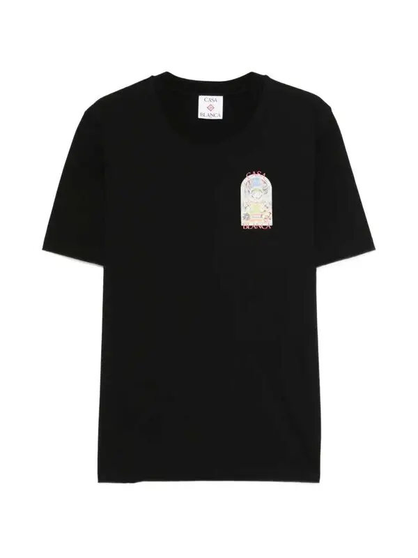 Casablanca Tennis Landscape T-shirt With Graphic Print