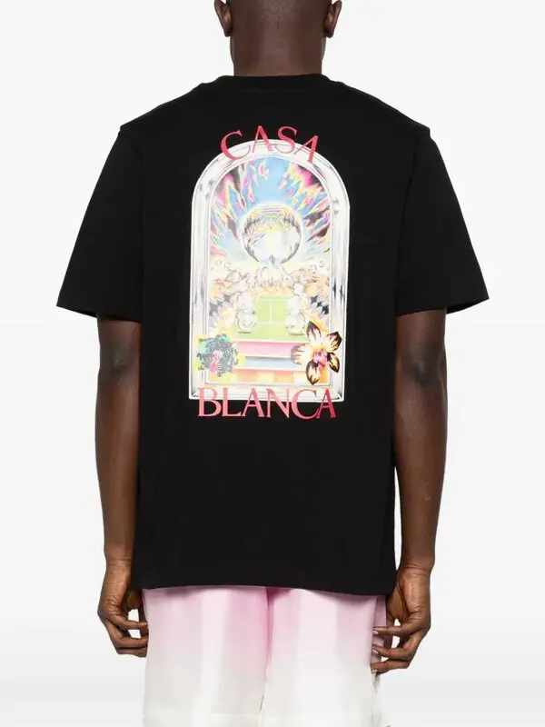 Casablanca Tennis Landscape T-shirt With Graphic Print