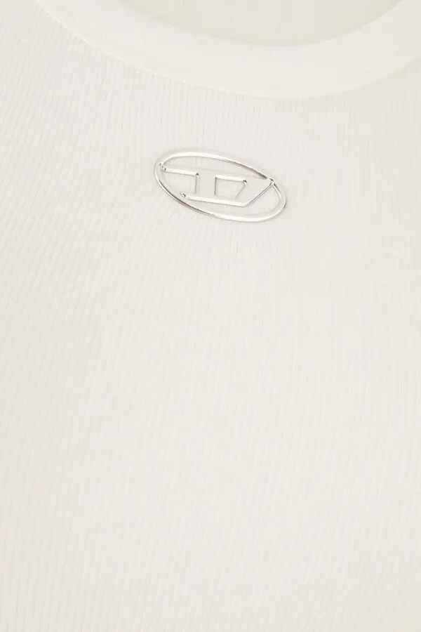 DIESEL® Ribbed Tank Top With Logo Detail
