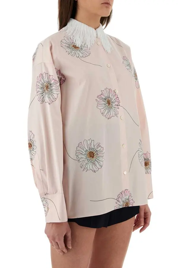 Prada Printed Poplin Oversize Shirt