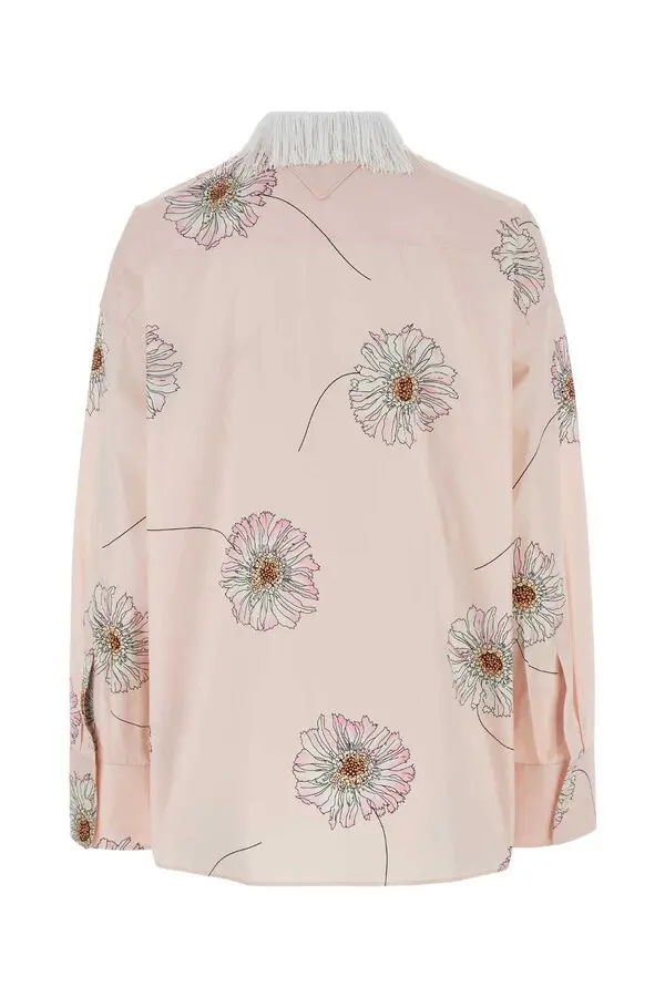 Prada Printed Poplin Oversize Shirt - Multicolor