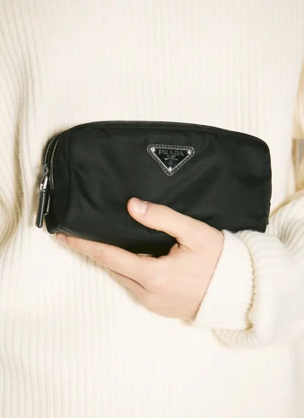 Prada Re-nylon And Saffiano Leather Cosmetic Case