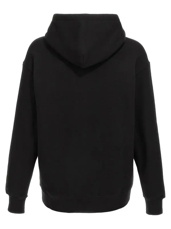 Valentino Garavani Cotton Hoodie With 'le Chat De La Maison' Print - Black