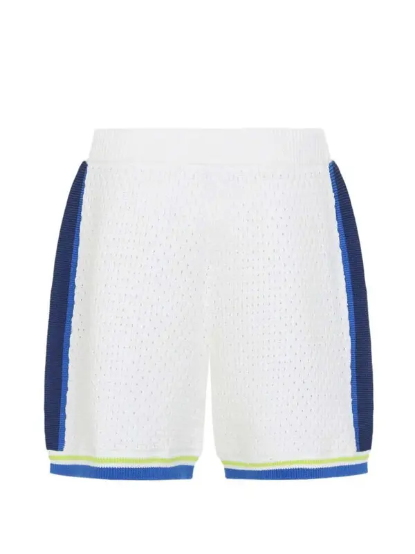 Casablanca Striped Trim Knitted Shorts - Multicolor