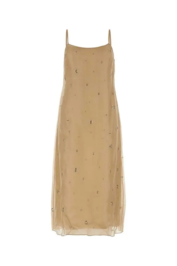 Prada Organza Dress - Brown