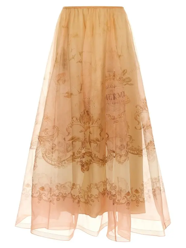 Zimmermann Hypnotic Organza Maxi Skirt - Cream